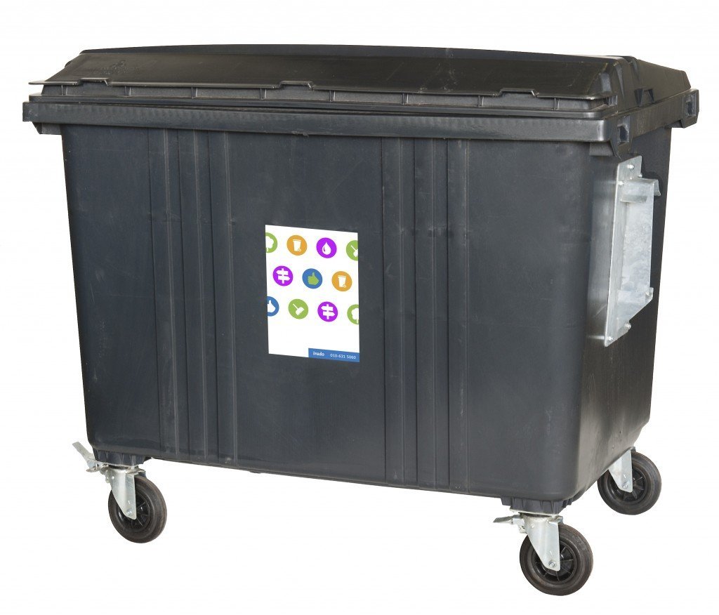 1100 liter rolcontainer (grijs) - Irado