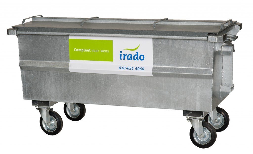 500 liter stalen container – 167 x 75 x 90 cm (lxbxh) voor ca. 12 ...